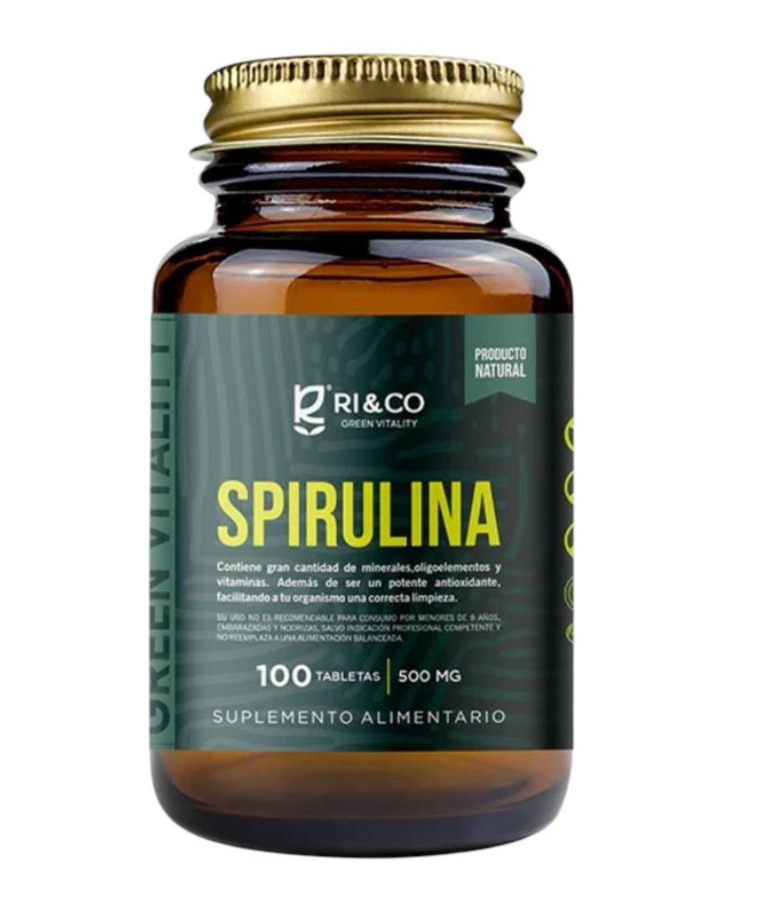 Spirulina orgánica 500mg (100 Tabletas) – Buganvilla Market
